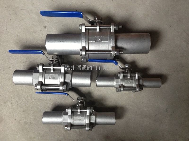 Q61F三片式加长对焊球阀, Q61F ,厂家价格50元/台,球阀,温州瑞通阀门有限公司 销售部-中国泵阀网(www.zgbfw.com)